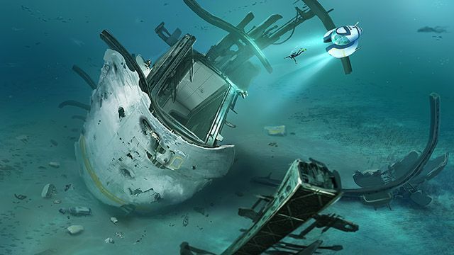 crashed ship art